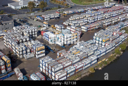 helicopter aerial view of Boasso America ISO tank storage depot, New ...