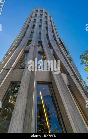 Tokyo, Shibuya Ward - August 17, 2018 - Hugo Boss building designed by ...