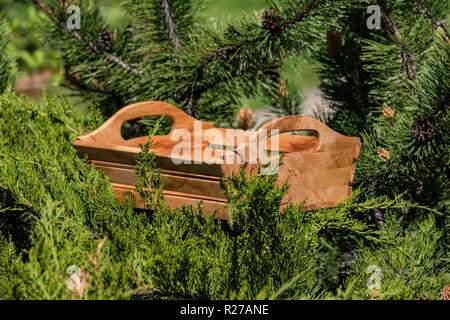 Burnt wood box for tools or products 2018 Stock Photo - Alamy