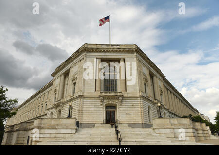 Russell Senate office building, with sign, Washington, DC. Formerly Old ...