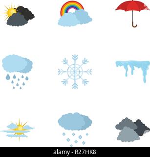 Meteorological office icons set. flat set of 9 meteorological office ...