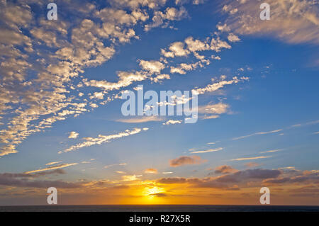 Spectacular sunset over the English Channel as viewed from Mullion ...