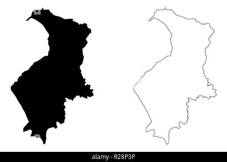 Hatay (Provinces of the Republic of Turkey) map vector illustration ...