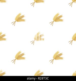 Sprigs of wheat. Plant for brewing beer. Pub single icon in cartoon ...