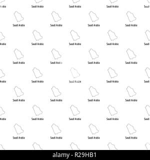Seamless pattern with outline Riyadh Saudi Arabia City Skyline with ...