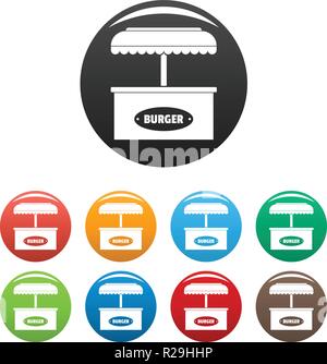 Burger selling icon. Simple illustration of burger selling vector icon ...
