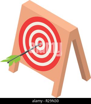 Wood red target icon, isometric style Stock Vector Image & Art - Alamy