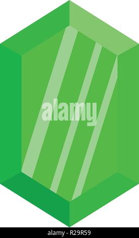 Green adamant icon. Flat illustration of green adamant vector icon for ...