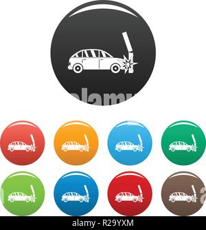 Crashed pillar icon. Simple illustration of crashed pillar vector icon ...