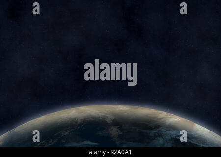 Three dimensional model of earth and sunrise Stock Photo - Alamy