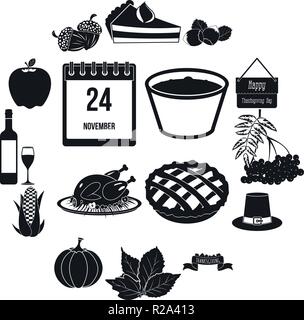 Gobble icons set. Simple set of 9 gobble vector icons for web isolated ...