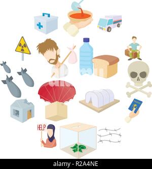 Migrant family in boat icon, simple style Stock Vector Image & Art - Alamy