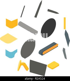 Driving school icons set, isometric style Stock Vector Image & Art - Alamy