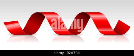 Red ribbon streamer Stock Vector Image & Art - Alamy