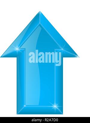Blue UP arrow Stock Vector Image & Art - Alamy
