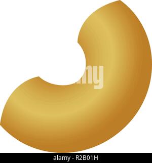 Chifferi pasta mockup. Realistic illustration of chifferi pasta vector ...