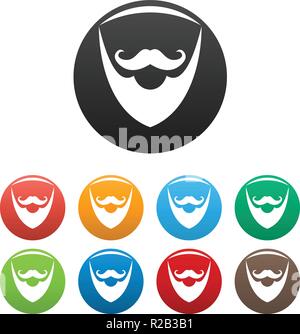 Pointing mustache icon. Simple illustration of pointing mustache vector ...