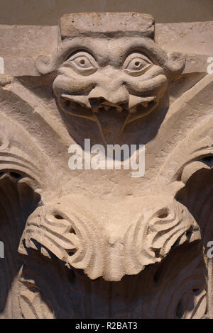 Acanthus capital decorated with a monster from the Church of the ...