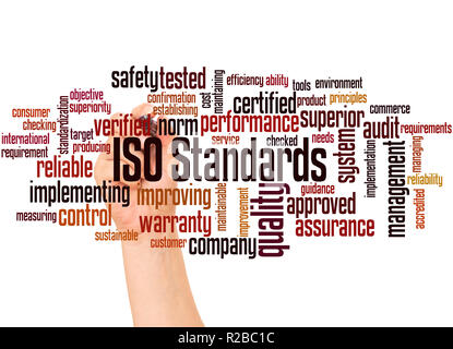 ISO Standards word cloud hand sphere concept on white background Stock ...
