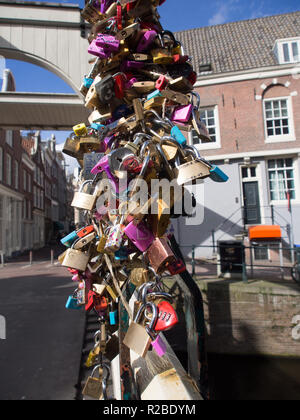 Padlocks on the side of a bridge, safety wires Stock Photo - Alamy
