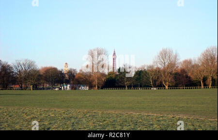 Clock tower in stanley park in Selsley village. View from selsley ...