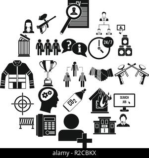 Crew icons set, simple style Stock Vector Image & Art - Alamy