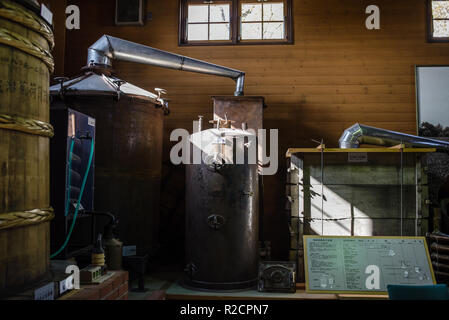 The production process of mint in Mint Distillation Hall as the part of ...
