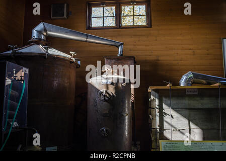 The production process of mint in Mint Distillation Hall as the part of ...