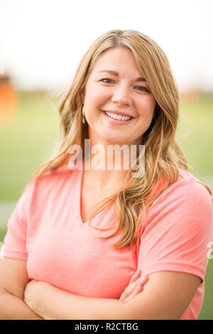 Caucasian plus size woman working at florist holding open sign annoyed ...