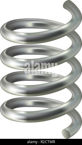 Spiral cable mockup. Realistic illustration of spiral cable vector ...