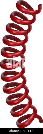 Red cable mockup. Realistic illustration of red cable vector mockup for ...