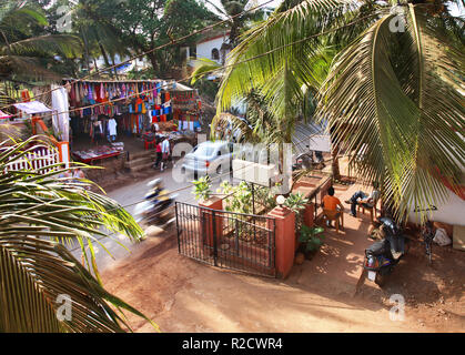 Street in Baga. Goa. India Stock Photo - Alamy