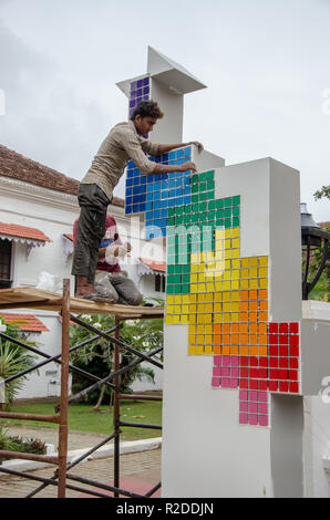 Panaji, India. 19th November, 2018. Beautiful walk-through tunnels made ...