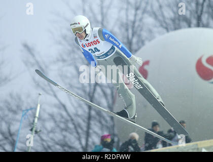 Simon Ammann seen in action during the team competition of the FIS Ski ...