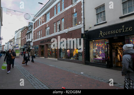 Barnstaple High Street, Barnstaple, North Devon. 9th January 1966 Stock ...