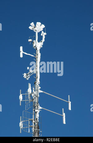 frozen antenna mast Stock Photo - Alamy