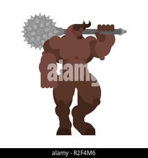 Minotaur strong. Powerful half human half bull. Mythical Monster with ...