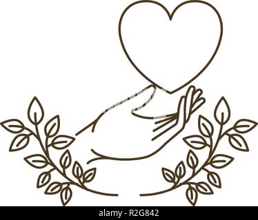 hands receiving heart avatar character Stock Vector Image & Art - Alamy