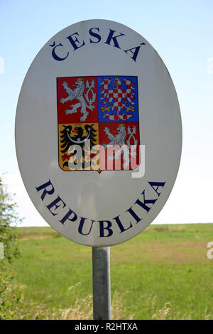 Border sign of Czech Republic Stock Photo - Alamy