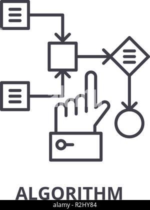 Smart machine learning vector icon set. Symbols for computer science ...