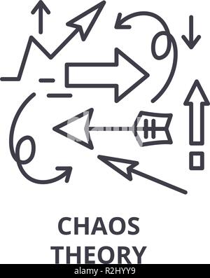 Chaos theory line icon concept. Chaos theory flat vector symbol, sign ...