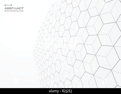 Abstract of pentagon shape pattern connection background with space, illustration vector eps10 ...