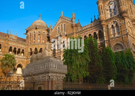 A partial view of Chhatrapati Shivaji Maharaj Terminus (CSMT) in Mumbai ...