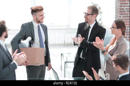 employees welcome the new team member Stock Photo - Alamy