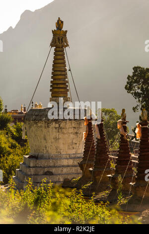 Buddhist Monastery with Choerten in the Mountains of Khangai Nuruu ...