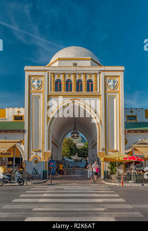 Shops, Rhodes new town, Rhodes island, Dodecanese islands, South Aegean ...