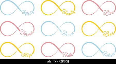 Believe - infinity symbol. Repetition and unlimited cyclicity sign ...