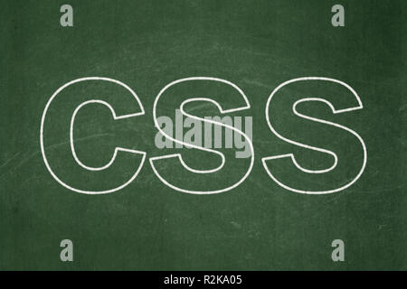 Database concept: Css on chalkboard background Stock Photo - Alamy