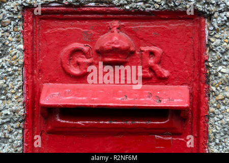 A concrete mounted Royal mail collection box in Lower Sheering, Essex ...