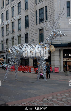Stardust A Large Silver Reindeer Sculpture Agyle Street Glasgow ...